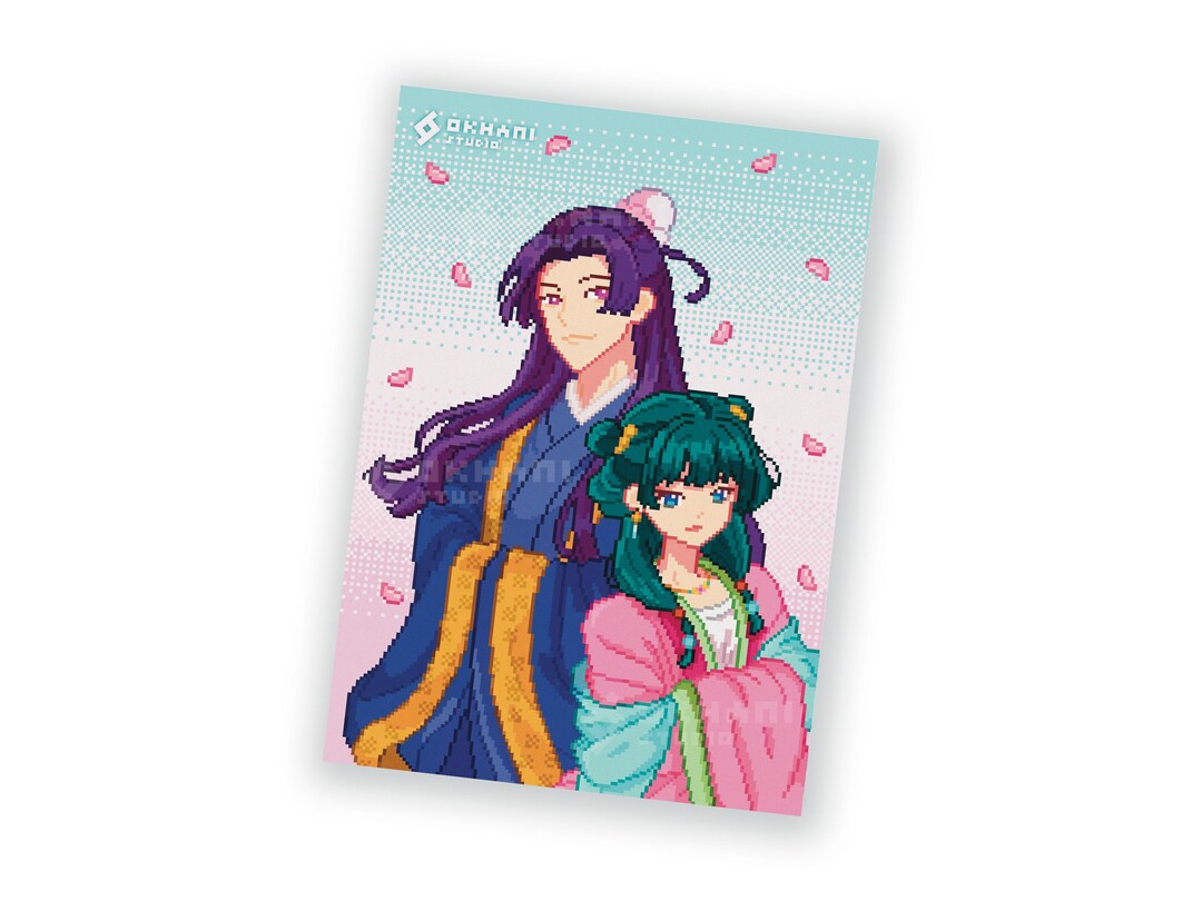 Jinshi & Maomao Art Print | the Apothecary Diaries Poster | Romantic ...