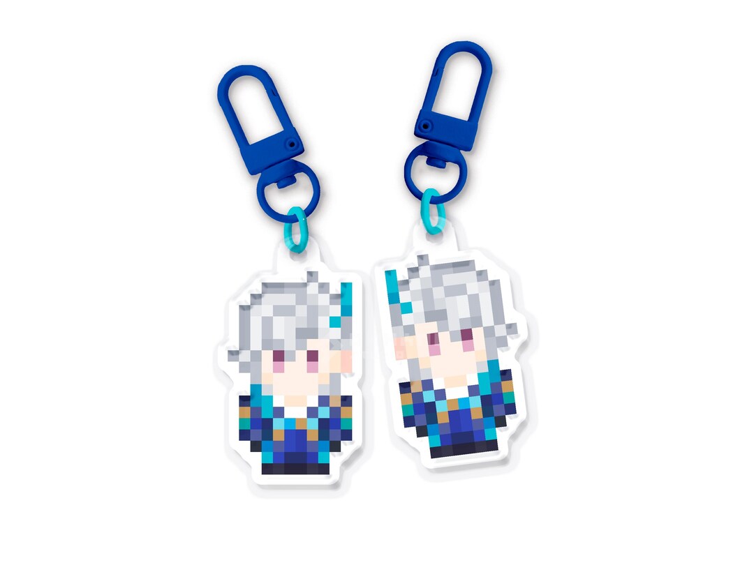 Neuvillette Genshin Impact Keychain | Retro Gamer Charm, Acrylic ...