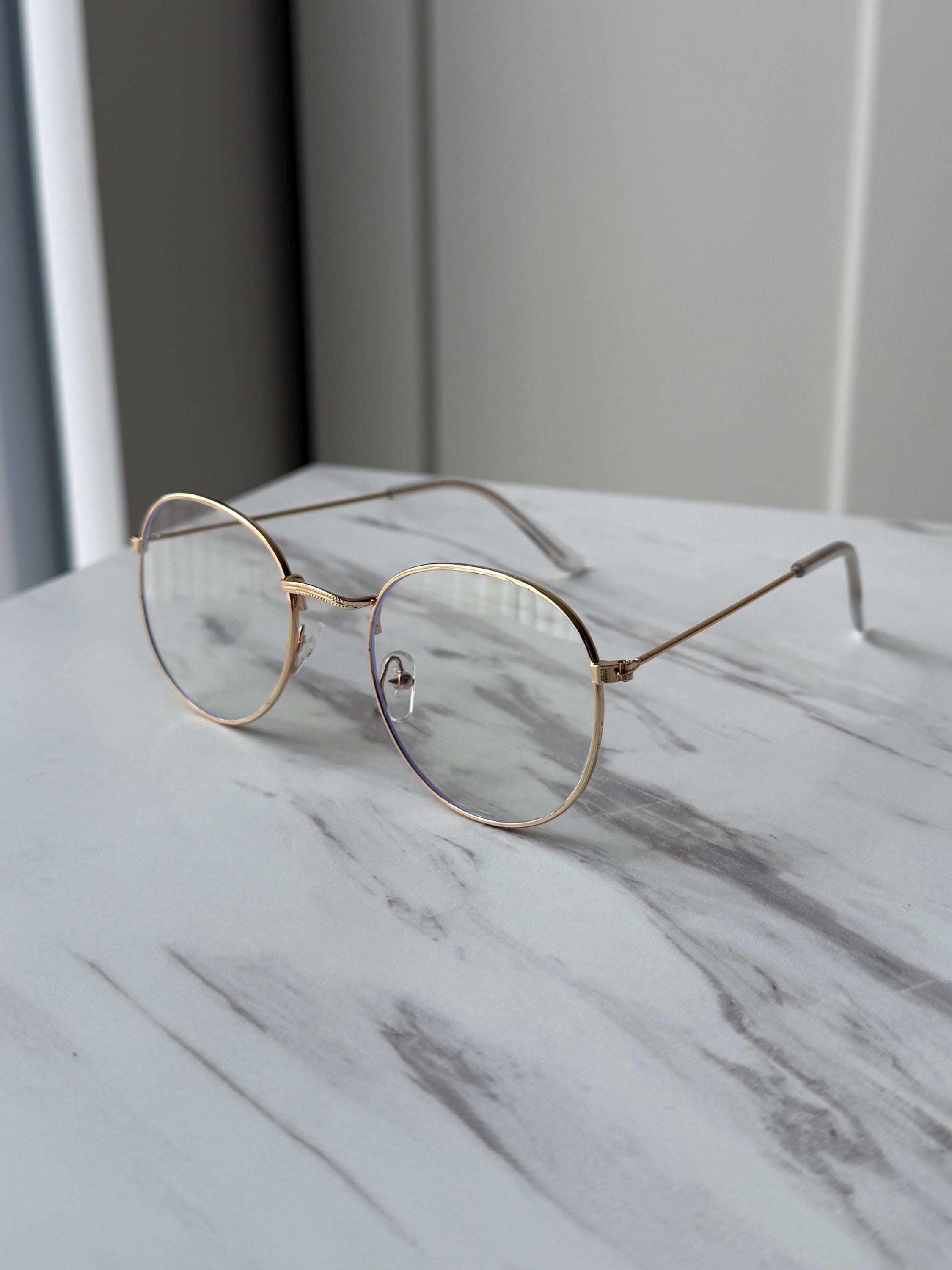 Rounded Golden Frame Glasses Oval Wire Golden Frame Sunglasses - Etsy