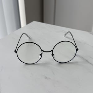 Rounded Black Frame Glasses Circular Wire Black Frame Sunglasses - Etsy