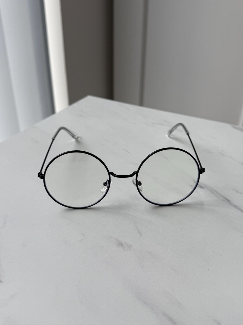 Rounded Black Frame Glasses Circular Wire Black Frame Sunglasses - Etsy