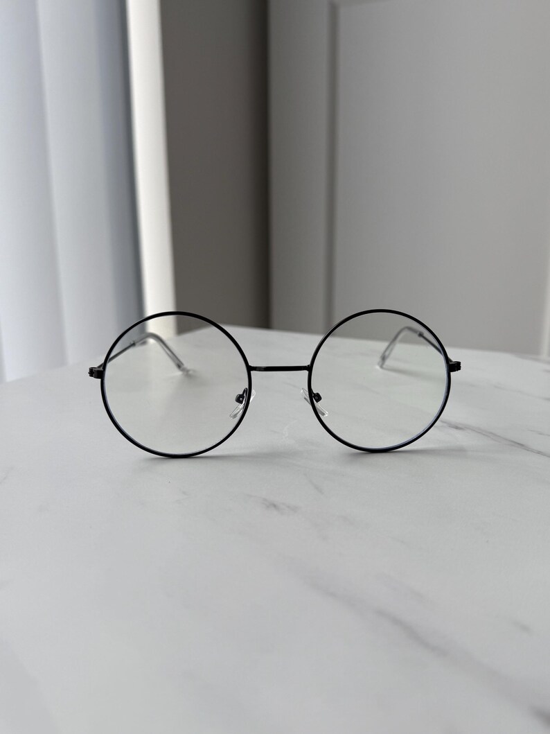 Rounded Black Frame Glasses Circular Wire Black Frame Sunglasses - Etsy