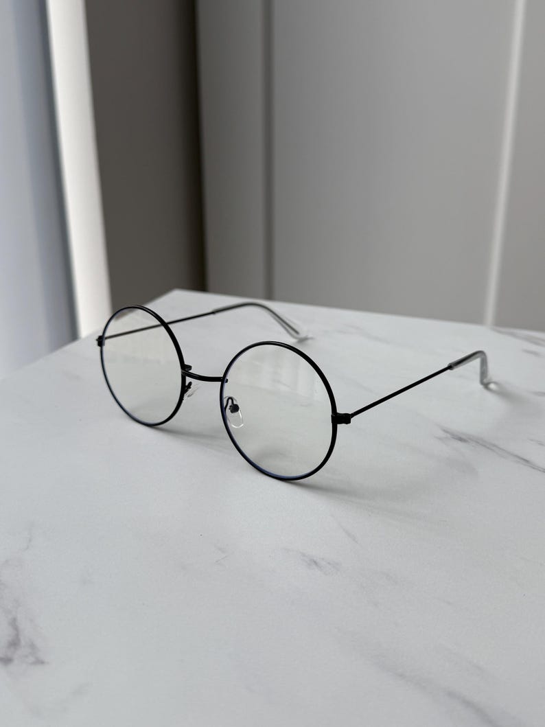 Rounded Black Frame Glasses Circular Wire Black Frame Sunglasses - Etsy