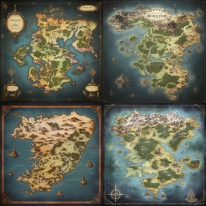 Custom Fantasy World Game Map Personalized RPG World-building High ...