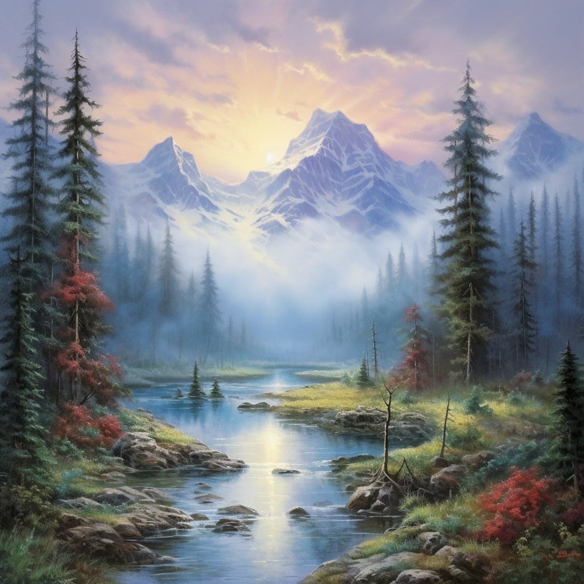 Custom Landscape Commission Stunning Wall Art and Computer - Etsy