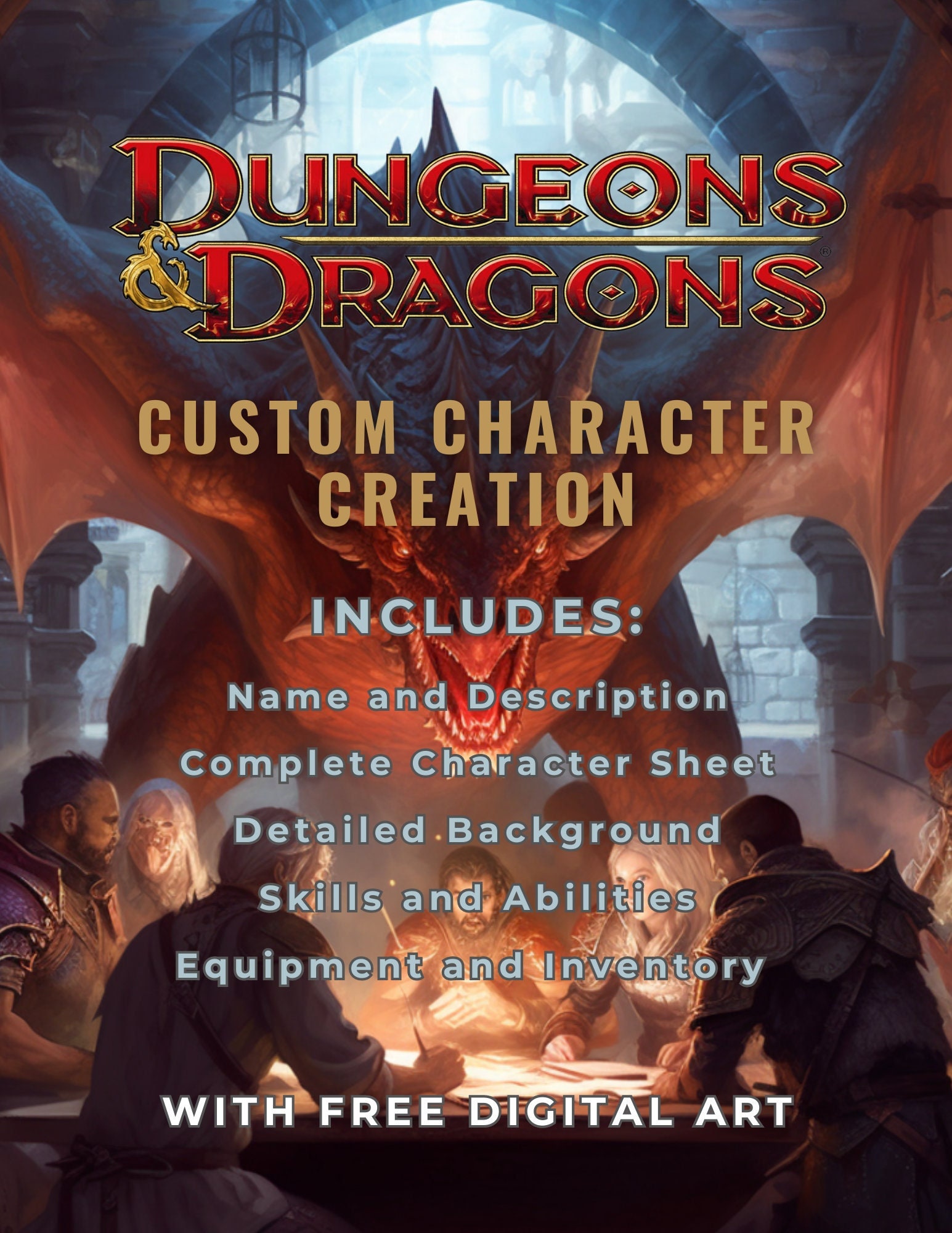 Custom Character Creation Dungeons and Dragons Complete Description ...