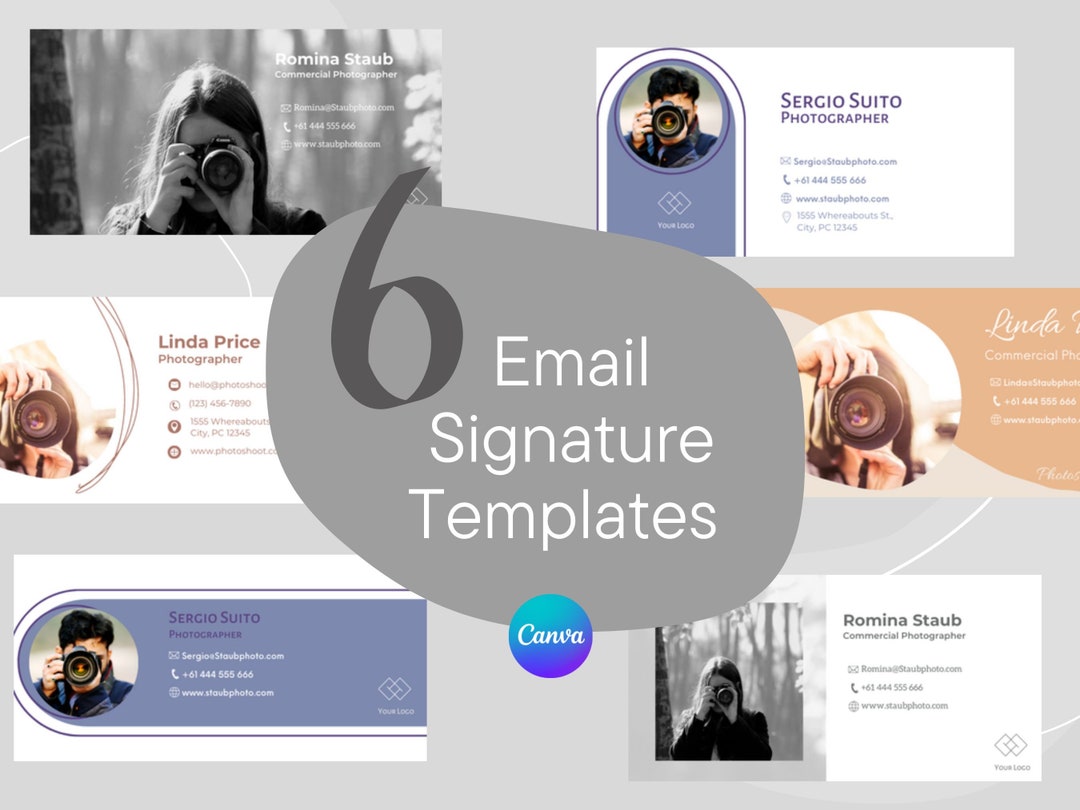 Email Signature Template Canva Editable Email Template - Etsy