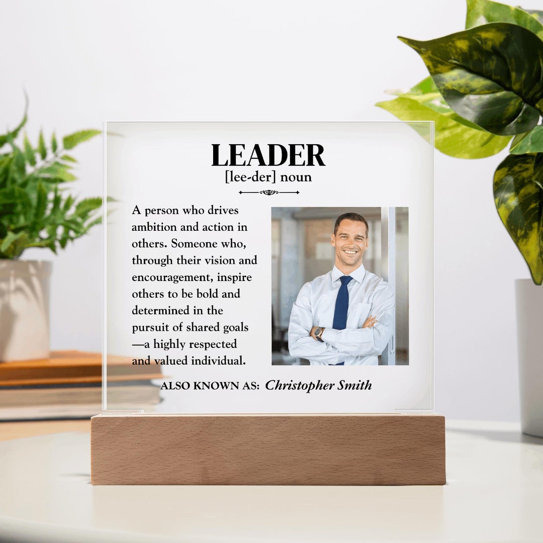 Personalized Leader Photo Custom Acrylic Plaque - Thank You Gift ...