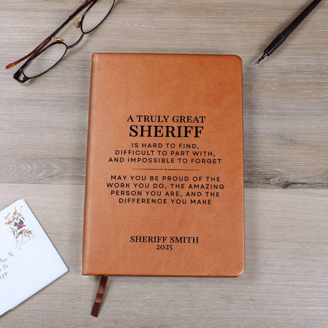 Sheriff Appreciation Gift Personalized Journal - Best Sheriff Ever ...