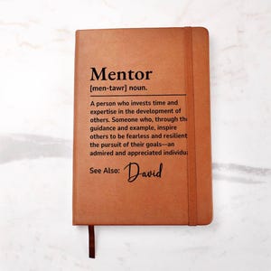 Mentor Personalized Custom Journal Notebook Appreciation Gift, Thank ...