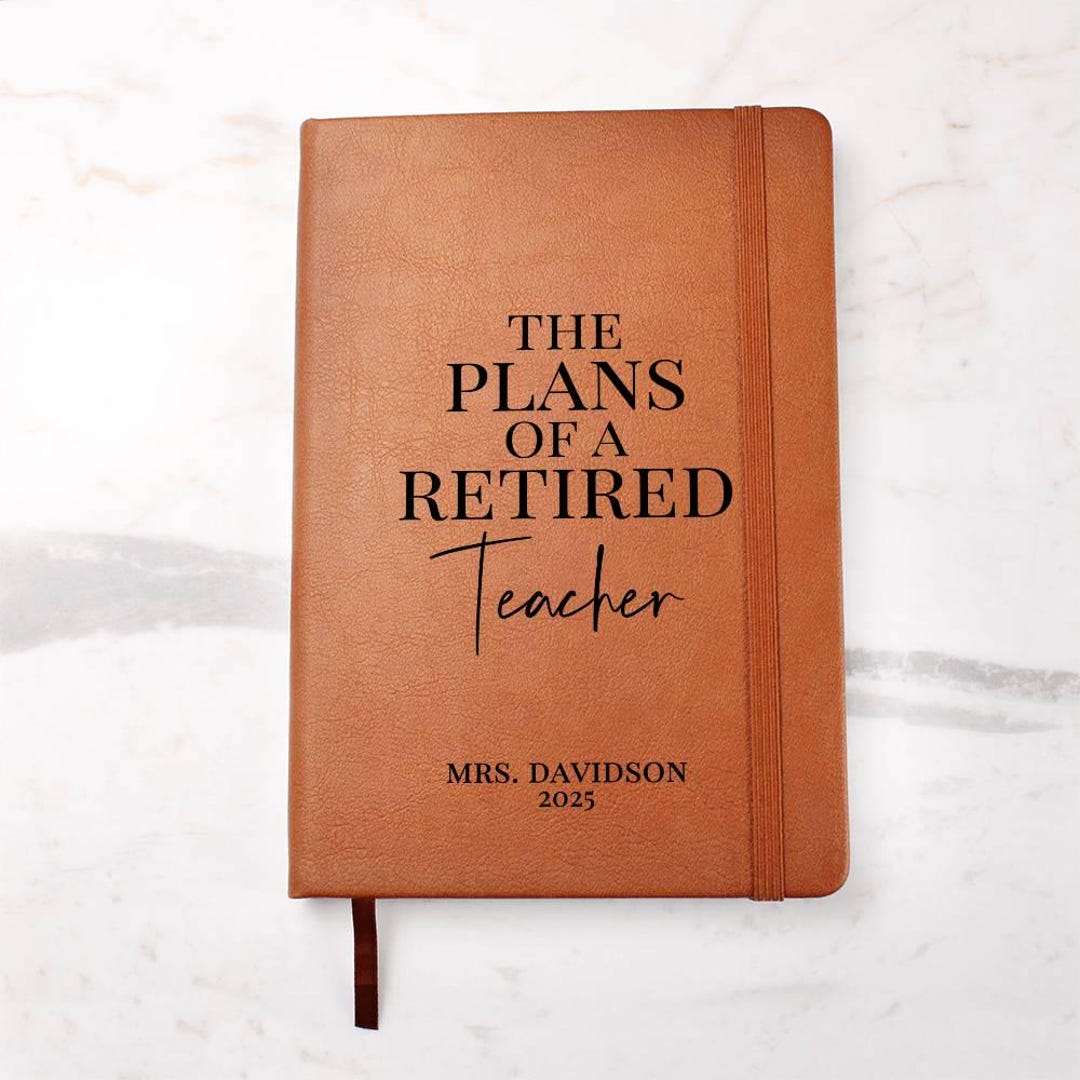 Teacher Retirement Gift Personalized Journal Notebook - Retiring ...