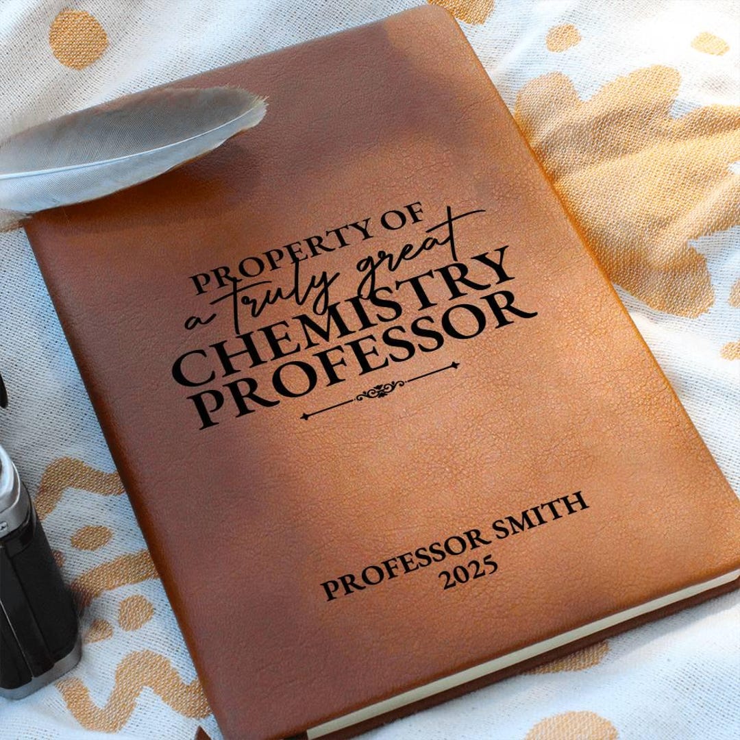 Chemistry Professor Gift Personalized Journal - Professor Gift Idea ...