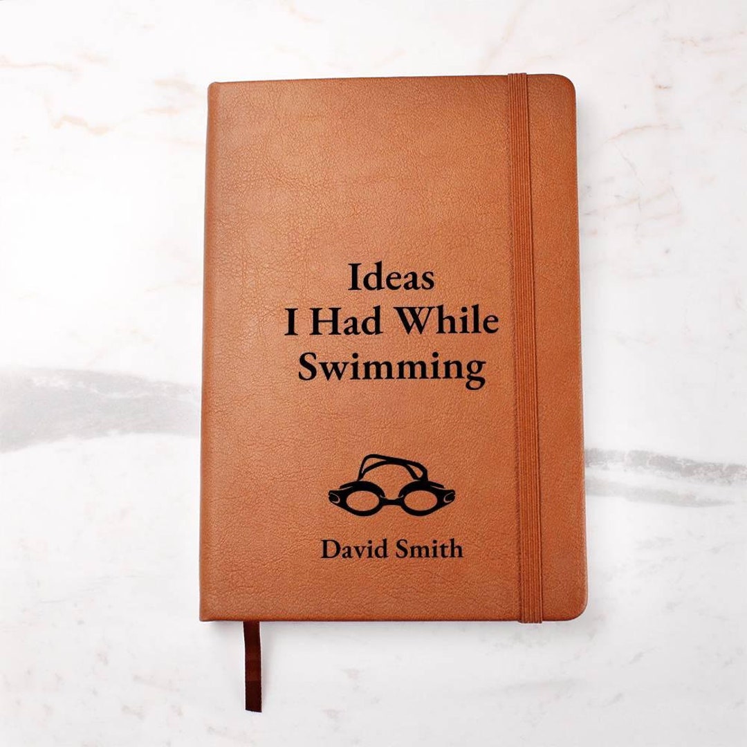 Personalized Swimming Gift Custom Journal Notebook - Gift for Swimmer ...