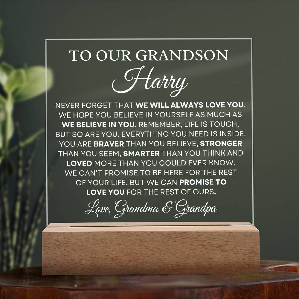 To Our Grandson Gift - We Will Always Love You Personalized Custom ...