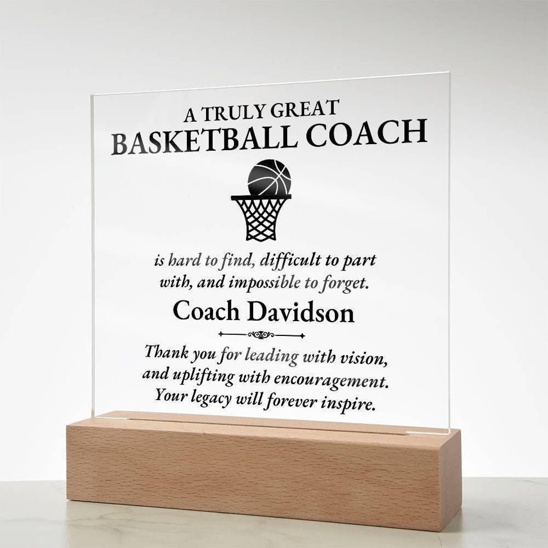 Personalized Basketball Coach Custom Acrylic Plaque - Coach ...