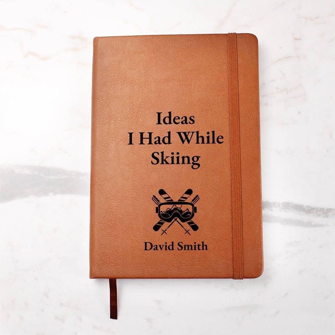 Personalized Ski Gift Custom Journal Notebook - Gift for Skier, Ski ...