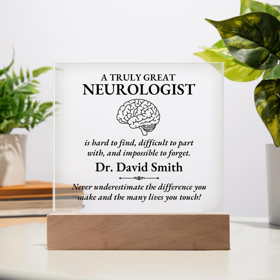 Neurologist Gift Personalized Custom Acrylic Plaque - Best Neurologist ...