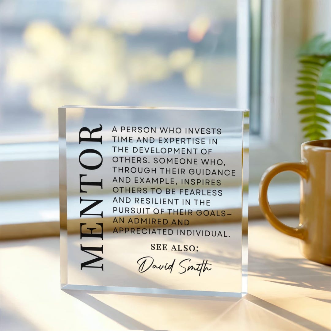 Mentor Gift Personalized Acrylic Block - Thank You Gift, Appreciation ...