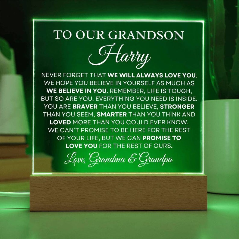To Our Grandson Gift - We Will Always Love You Personalized Custom ...