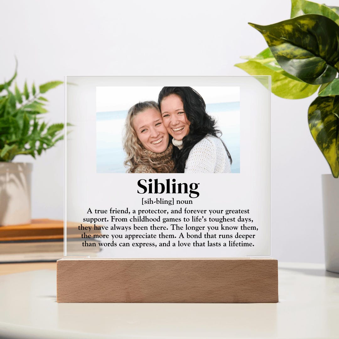 Personalized Sibling Definition Custom Photo Acrylic Plaque - Brother ...