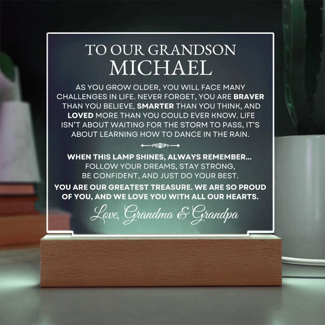 Personalized Our Grandson Gift - Greatest Treasure Personalized Acrylic ...