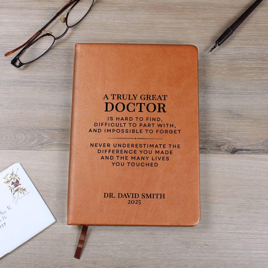 Doctor Retirement Gift Personalized Journal Notebook - Retiring MD Gift ...