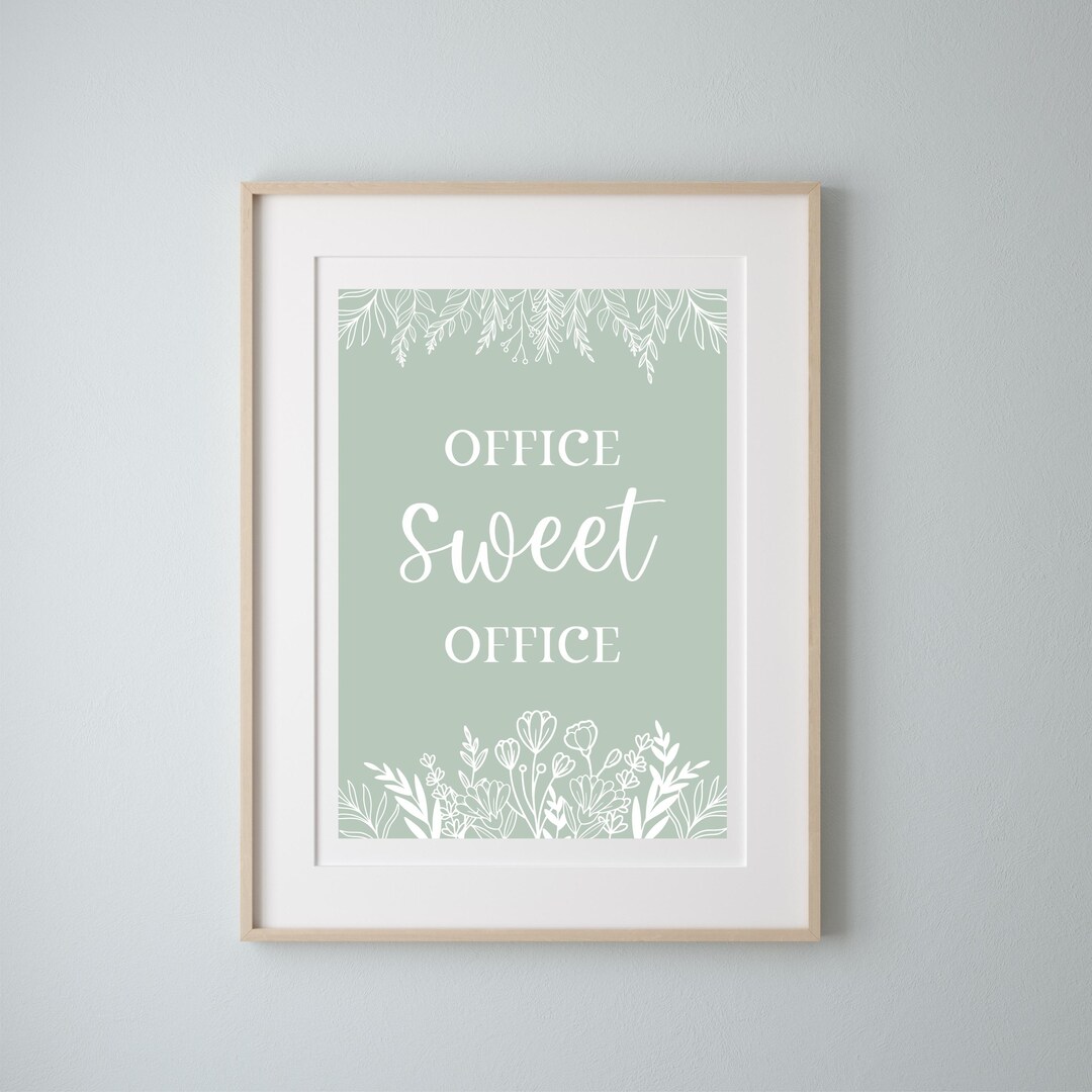 Office Sweet Office Print Cubicle Decor, Printable Office Wall Art - Etsy