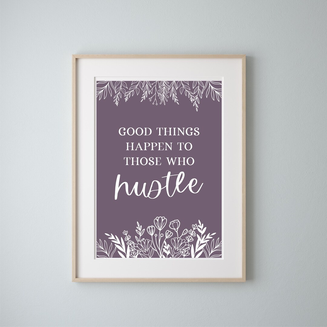 Hustle Print Digital Download Wall Art, Growth Mindset Poster - Etsy