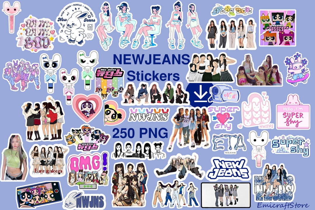 New Jeans Stickers 250 Png Kpop / Minji / Hanni / Danielle / Haerin ...