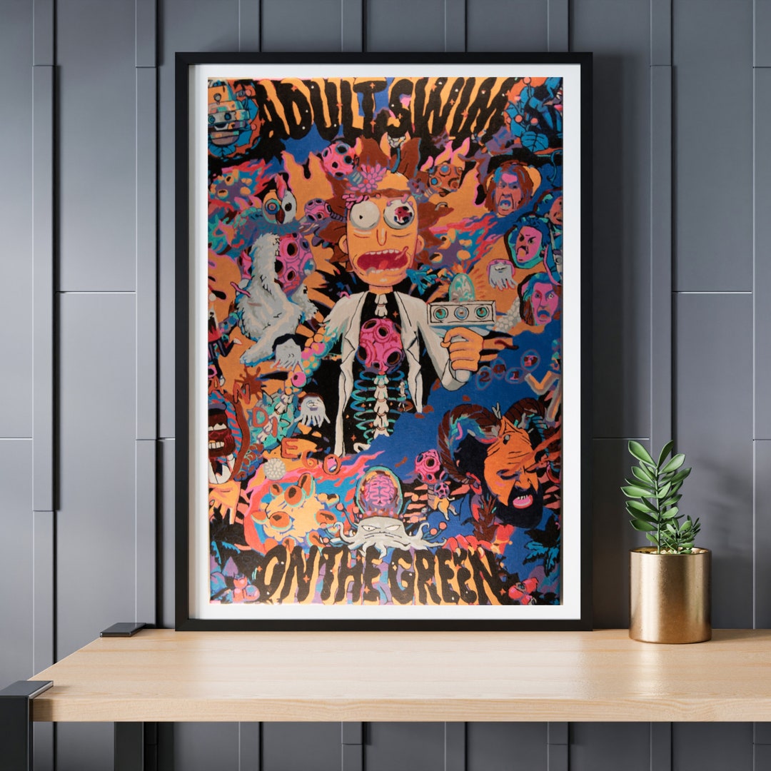 Rick and Morty painting of Rick Original Acrilic Painting 60cm X 40cm ...