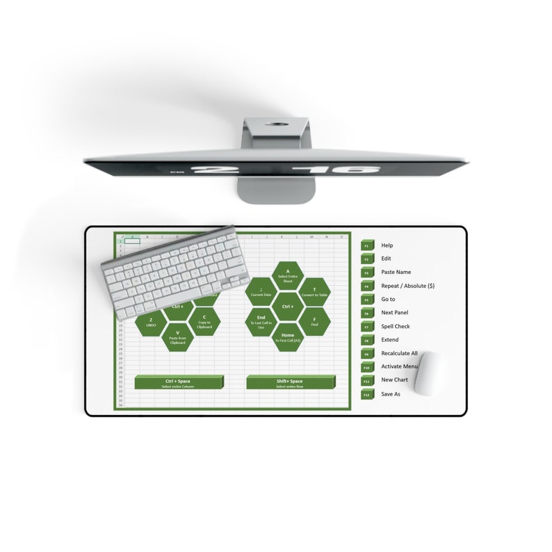 Excel Shortcuts Cheat Sheet Desk Mat. - Etsy