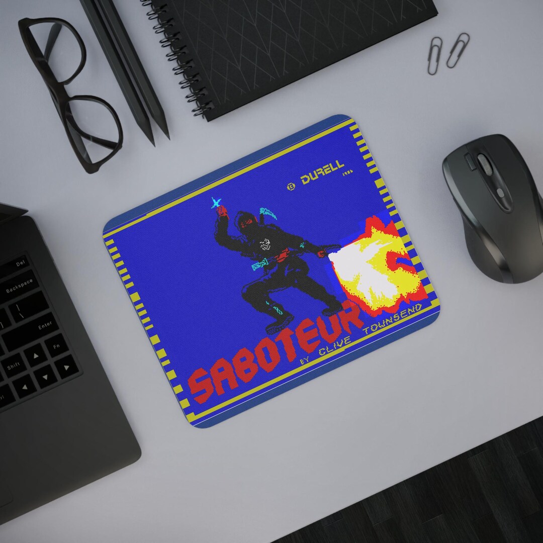 Retro Gaming Mouse Pad, Vintage Game Desk Accessory, Saboteur ZX ...