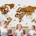 3D Wooden World Map MOCHA - Etsy