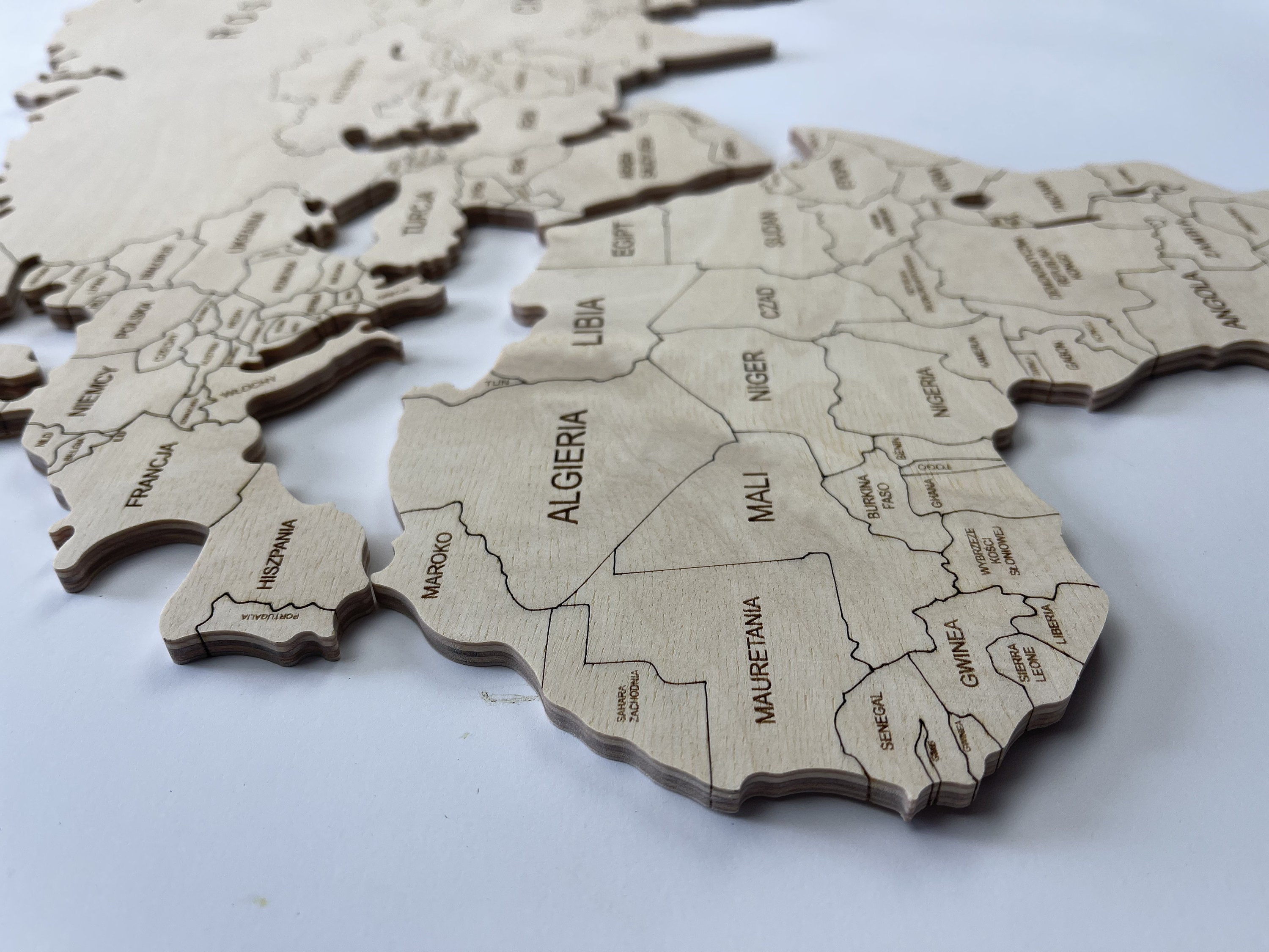 Country Wooden World Map Natural - Etsy