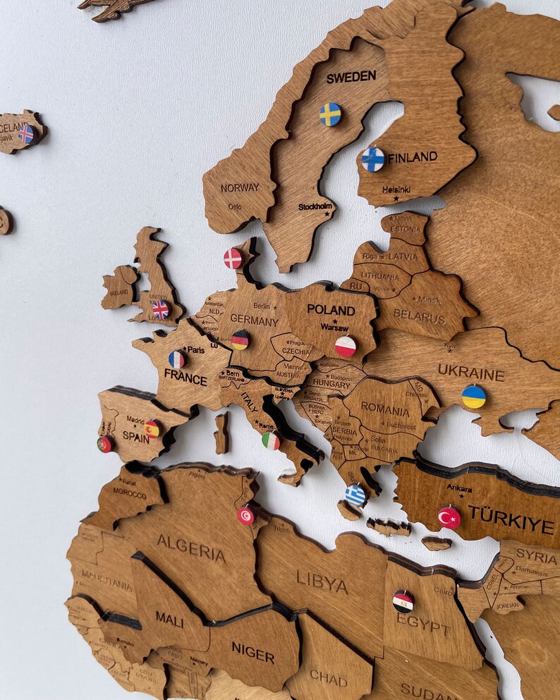 Flags of Countries and States, World Map Markers 420pcs - Etsy