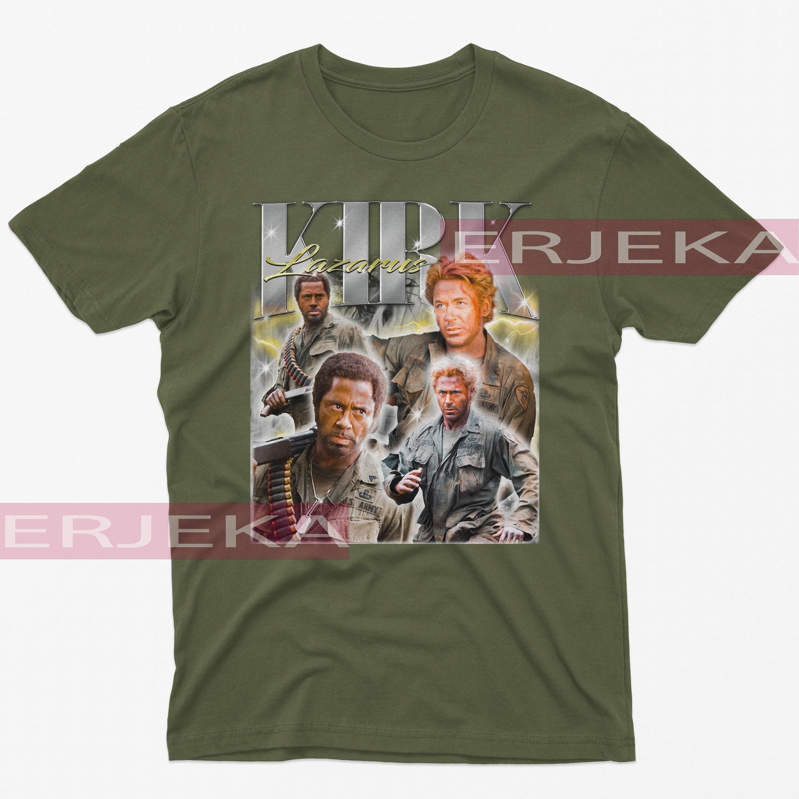 RETRO Tropic Thunder Kirk Lazarus SHIRT, Lazerus Robert Downey Jr, Iron ...