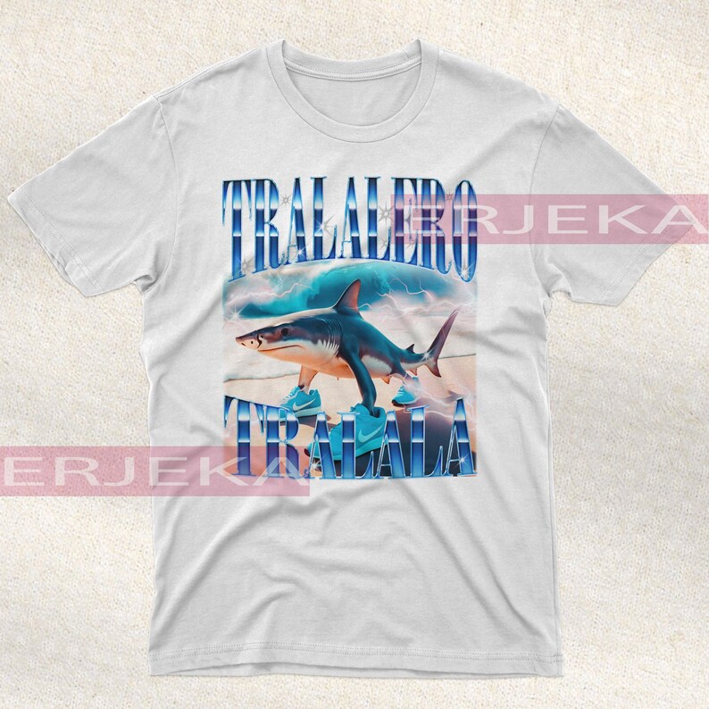 Tralalero Tralala Funny Shark Meme Shirt, Weird Absurd Hilarious Shirt ...