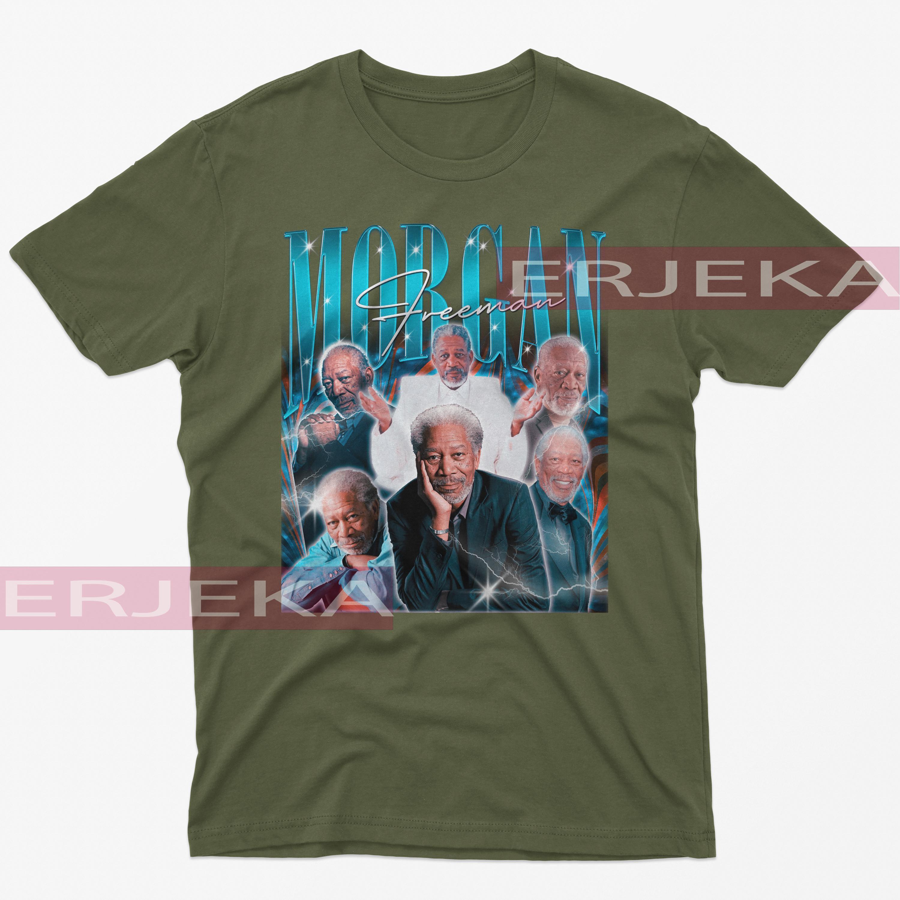MORGAN FREEMAN Shirt, Actor, Director, Narrator Red Morgan Freeman ...