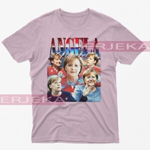Angela Merkel Bootleg 90s T-shirt - Angela Merkel Bootleg Retro Tee ...