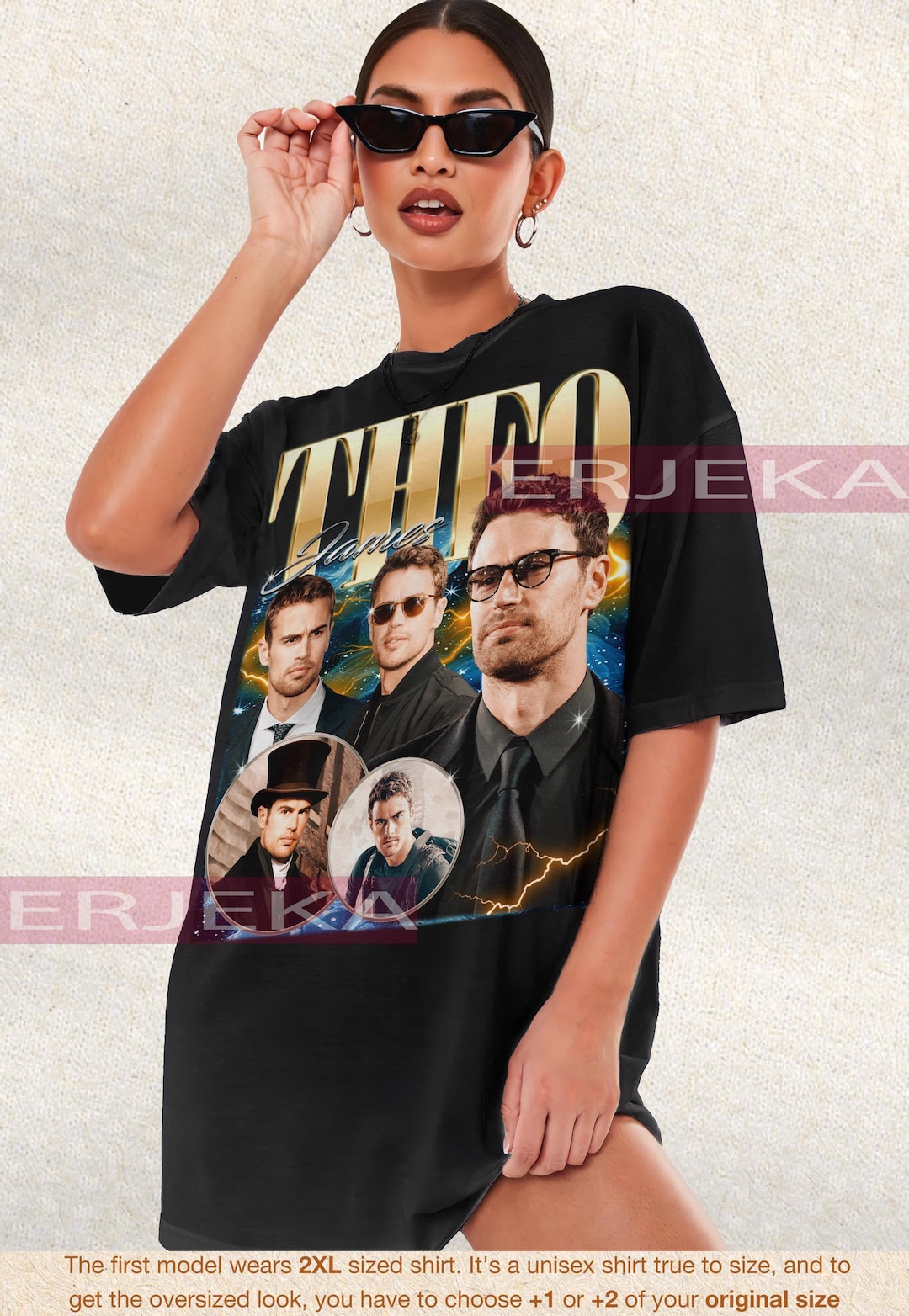 Limited Theo James Vintage T-shirt, Gift for Women and Man Unisex T ...