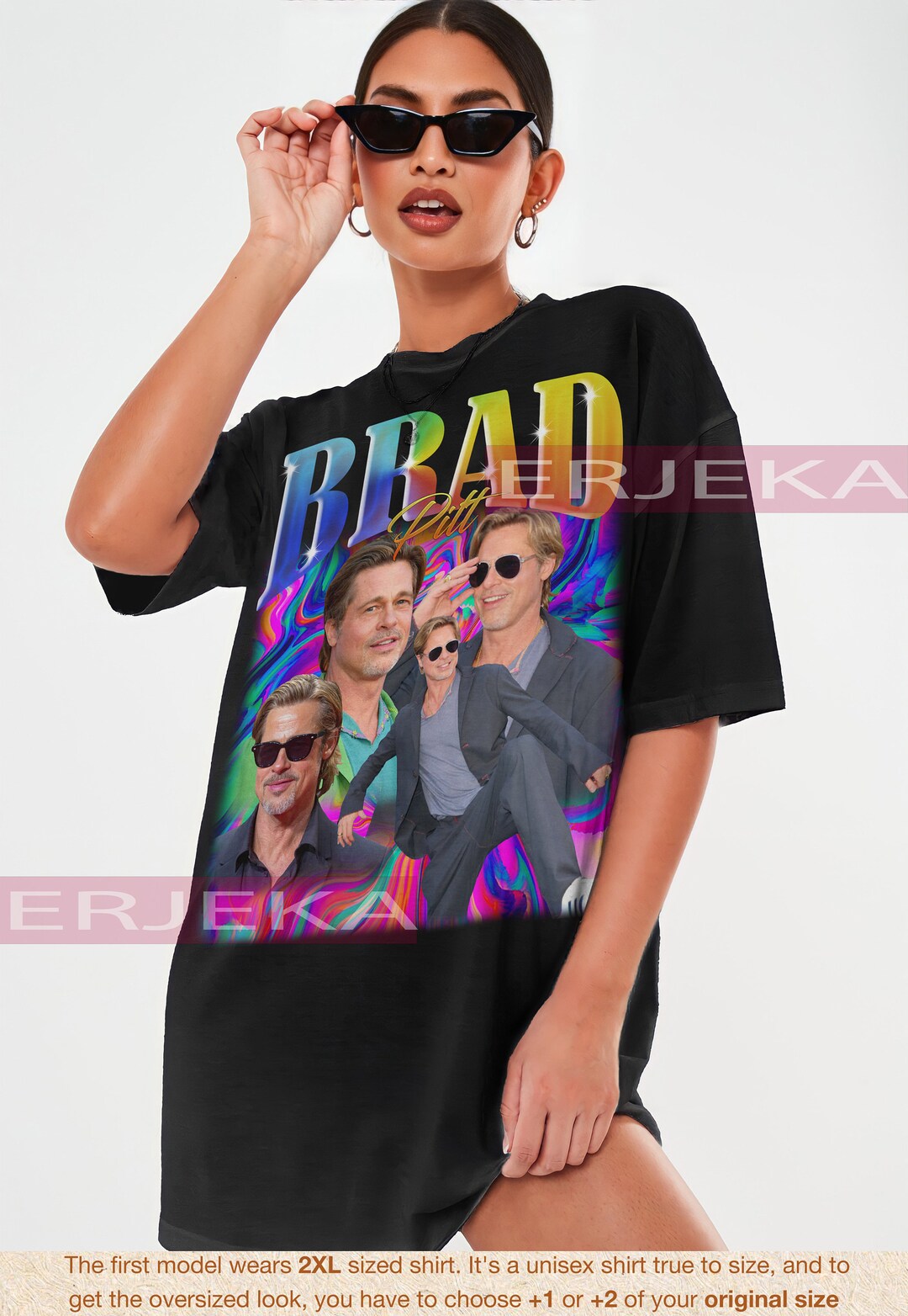 RETRO Photo of BRAD PITT 90s Vintage Homage Unisex T-shirt, Retro 90s ...