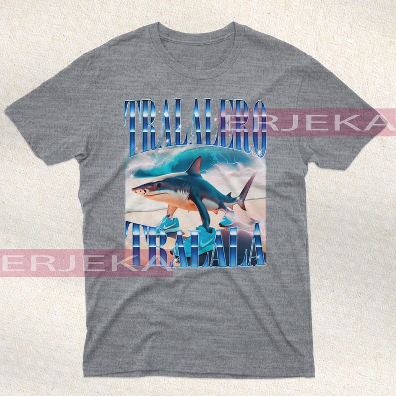 Tralalero Tralala Funny Shark Meme Shirt, Weird Absurd Hilarious Shirt ...