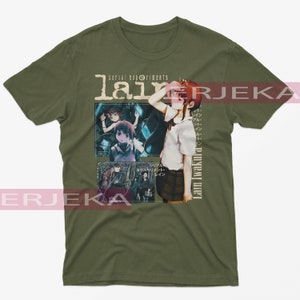 SERIAL Experiments LAIN Shirt, Cyberpunk Lain Iwakura Tshirt, Anime 90s ...