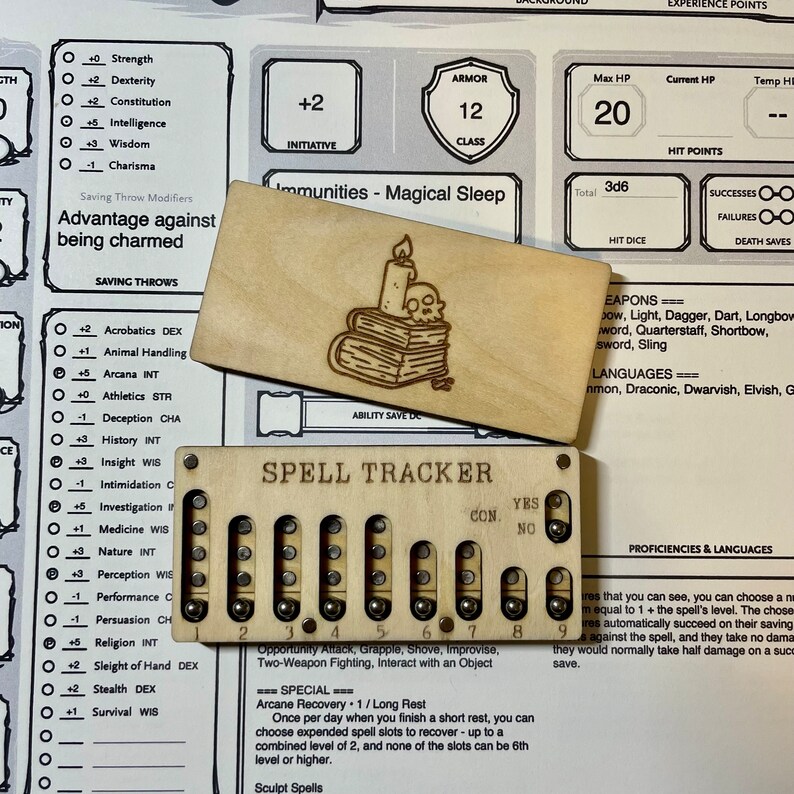 Spell Tracker dnd 5e - Etsy