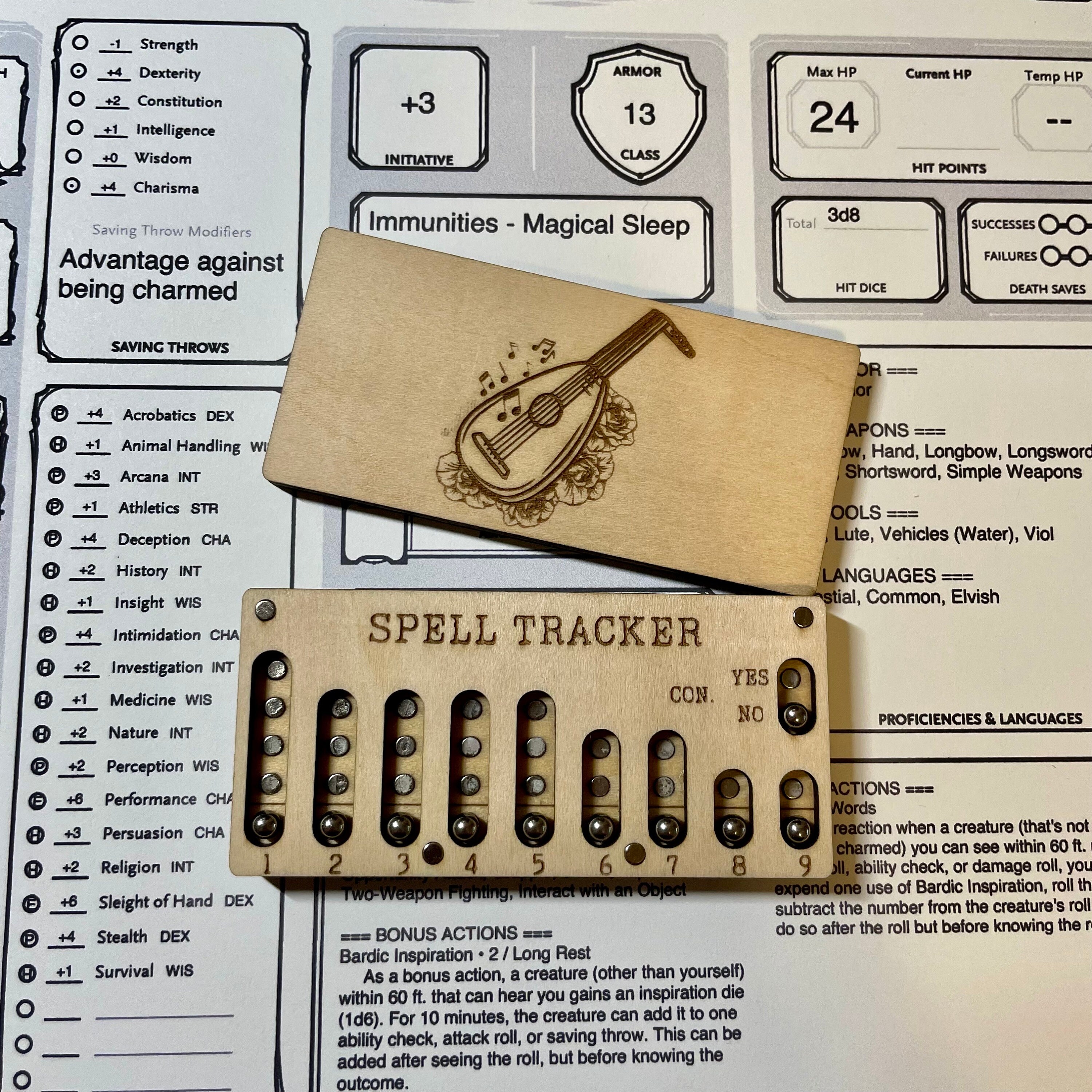 Spell Tracker (dnd 5e) - Etsy