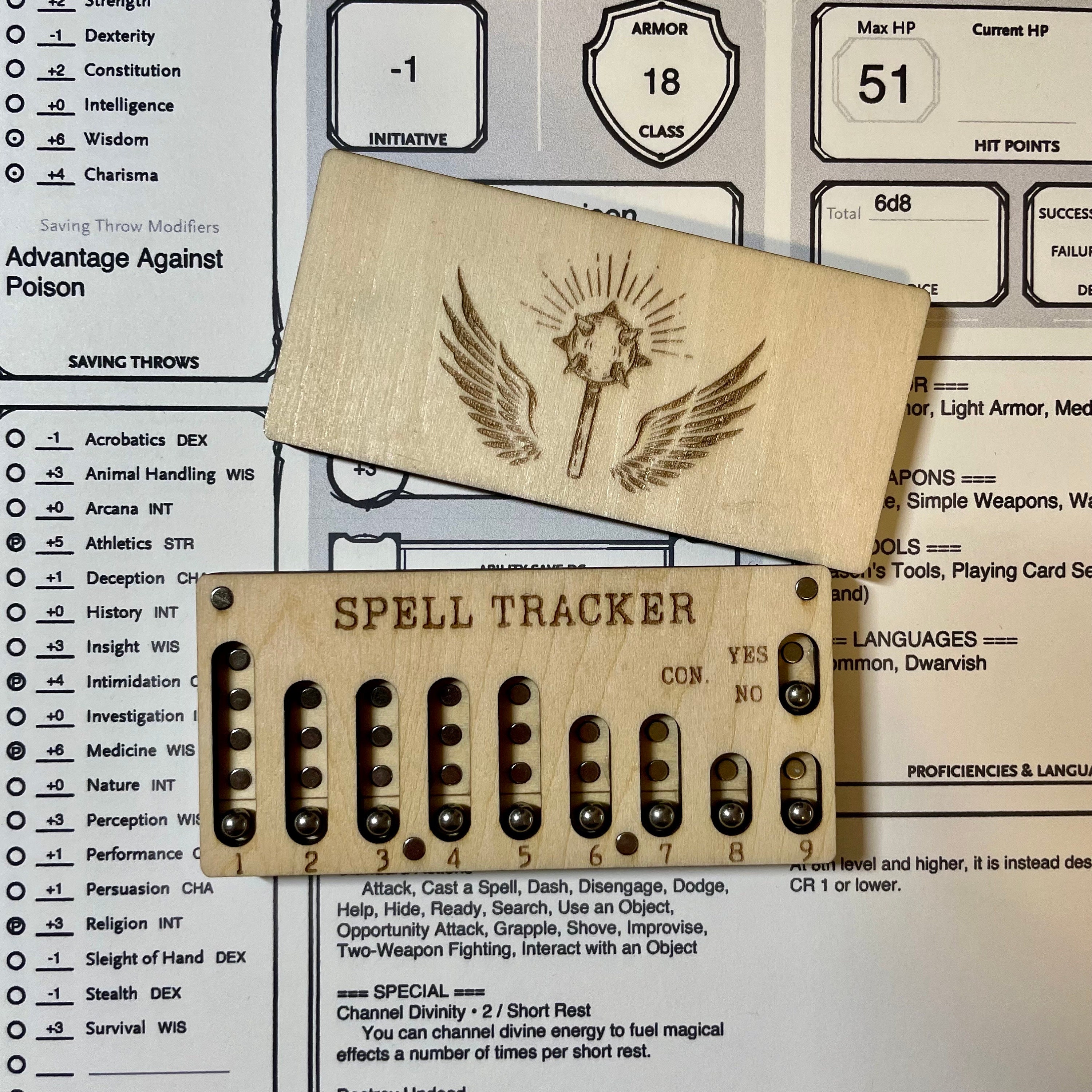 Spell Tracker (dnd 5e) - Etsy