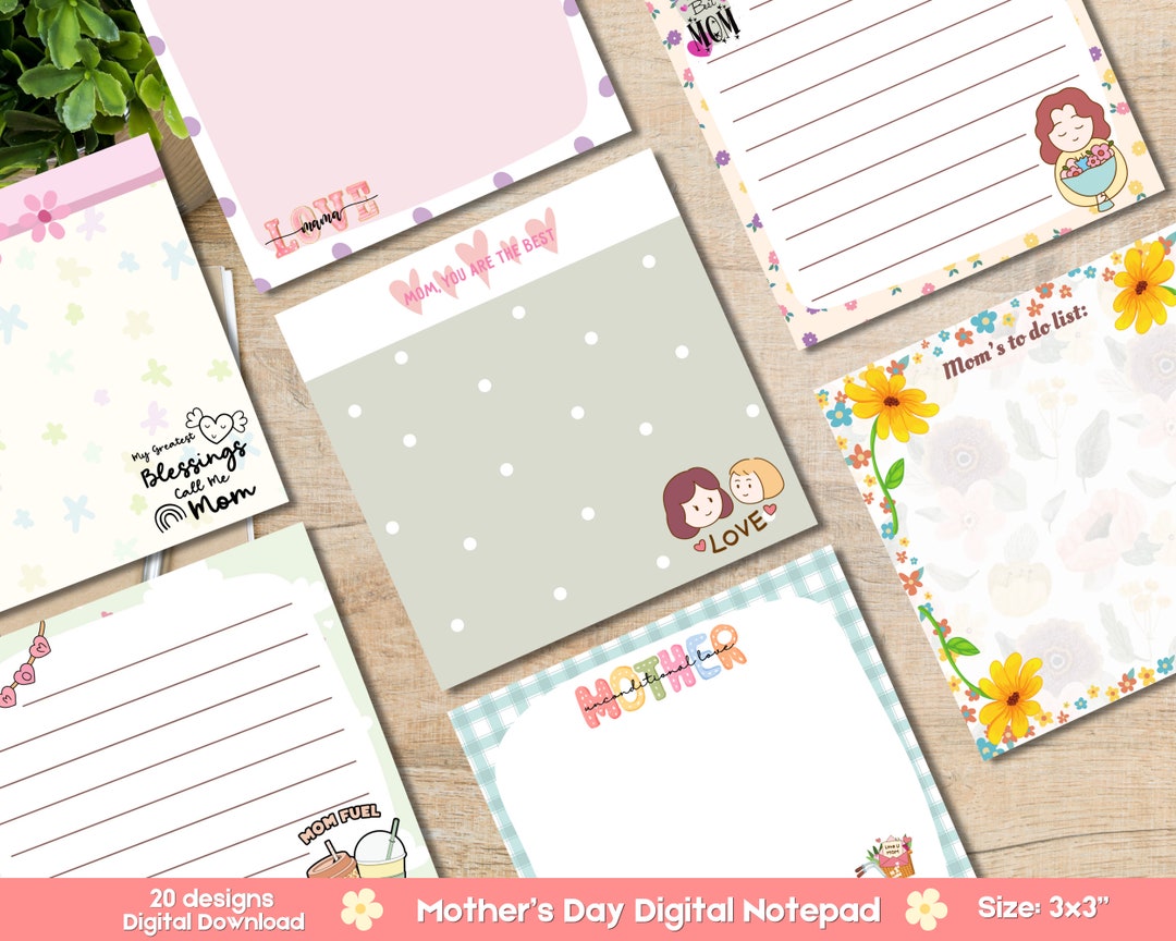 Mothers Day Notepad, Mom Notepad, Gift for Mom Notepad, Mom Memo Pad ...
