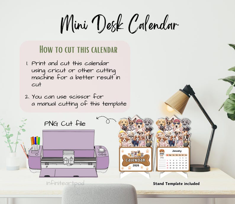 Dog Fashion Calendar 2026, Paw Calendar, Dog Lover, Instant Download ...