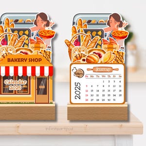 Bakery Shop Calendar, Bread Lover Calendar 2025, Bake Shop Calendar ...