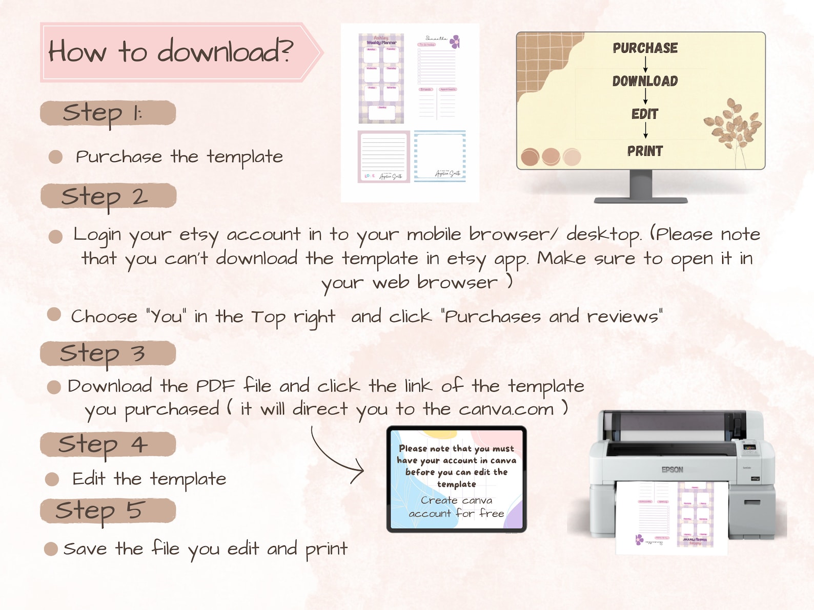 Personalized Name Notepad, Notepad Template, Editable Name Notepad, Custom Memopad, Custom ...